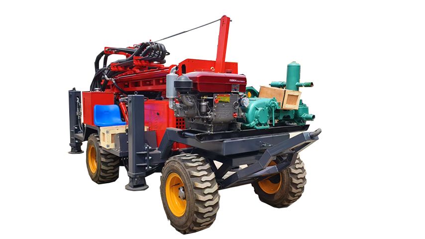 55KW Fast Forward Speed Mobile Pneumatic Crawler Drill Rig For ...