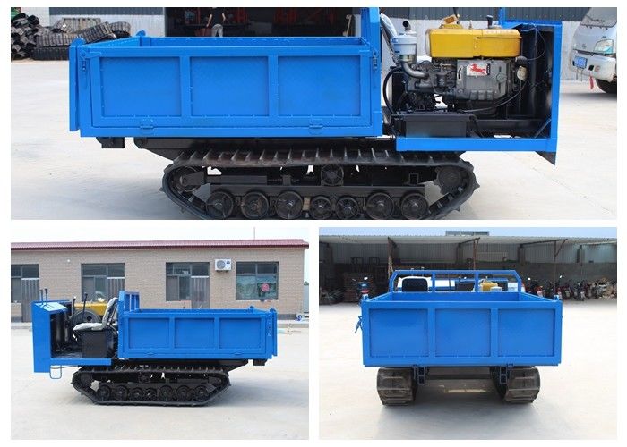 Blue Hydraulic Mini Track Transporter Diesel Tracked Vehicle Max ...