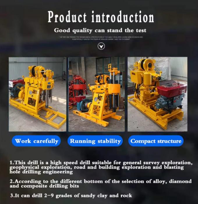GK200 Core Drill Rig / Mining Core Drilling Equipment Color Customized