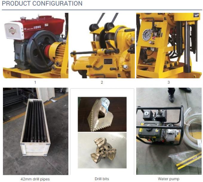 GK200 Core Drill Rig / Mining Core Drilling Equipment Color Customized